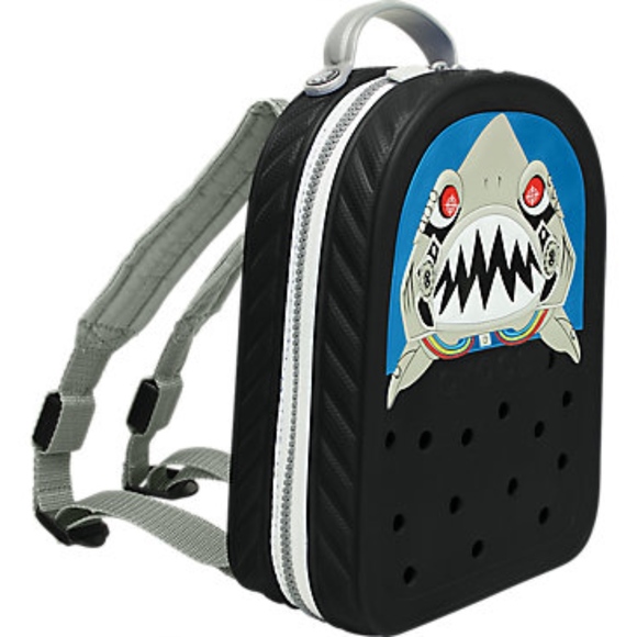 CROCS | Accessories | Crocs Black Robo Shark Light Up Backpack | Poshmark